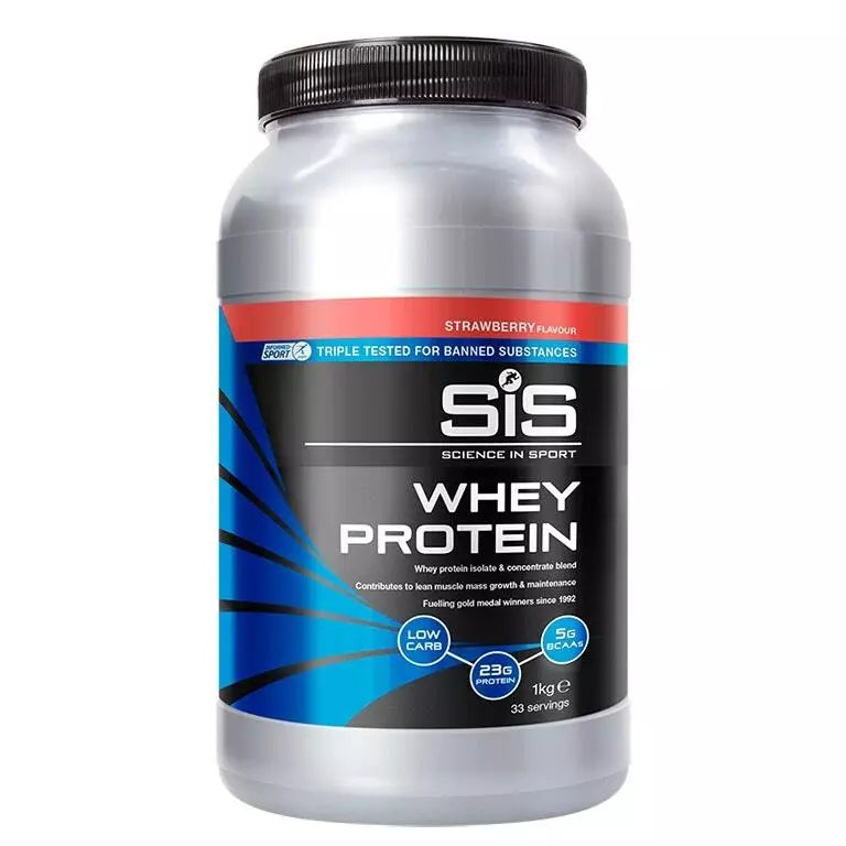 Science in Sport Whey Protein Powder 1kg - Strawberry – Ivanhoe Cycles