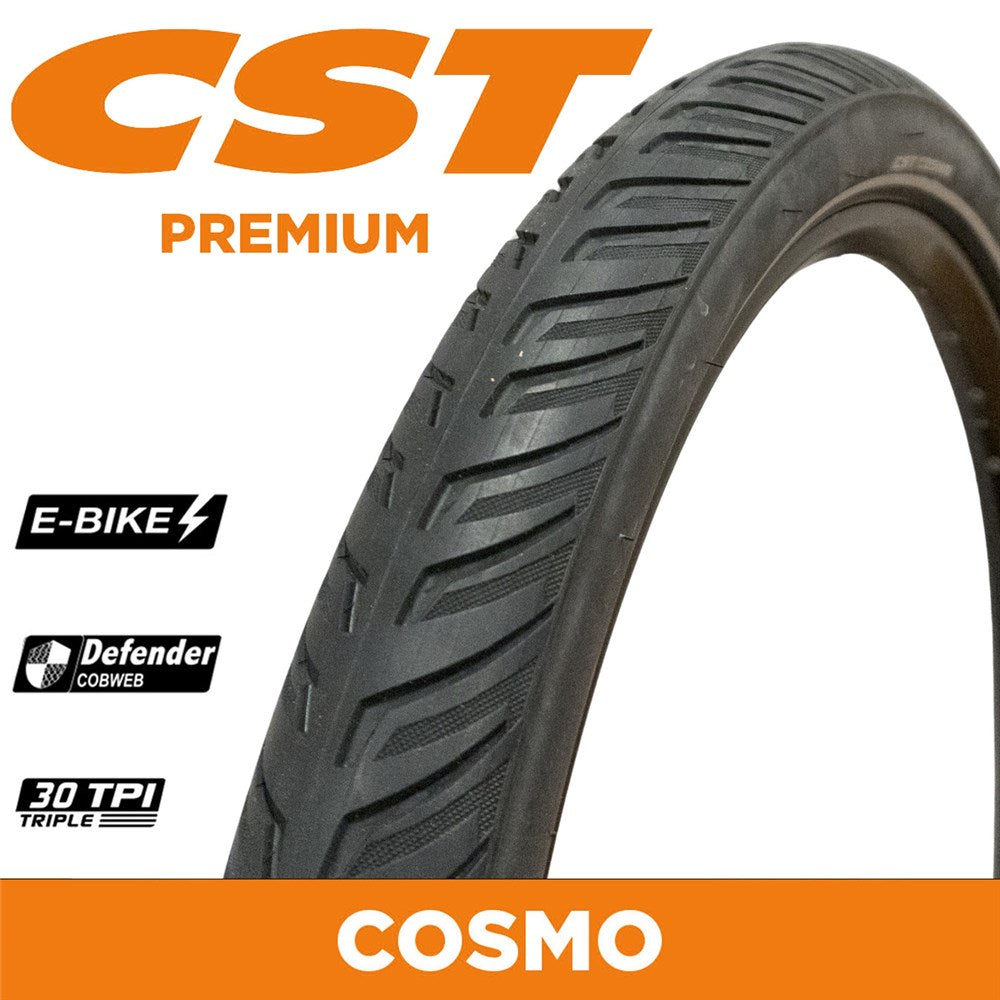 CST Cosmo 700x62 Tyre Wirebead Black/Reflective | Ivanhoe Cycles