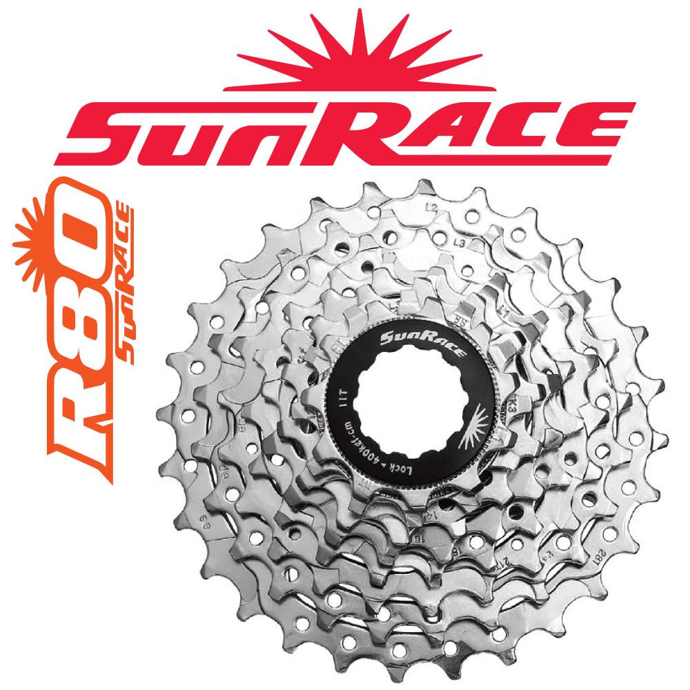 Sunrace R80 Cassette 8 Speed 11-28 Silver | Ivanhoe Cycles