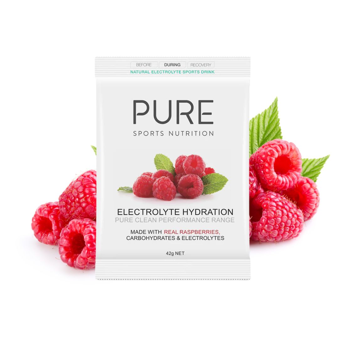 PURE Electrolyte Powder 42g - Raspberry | Ivanhoe Cycles