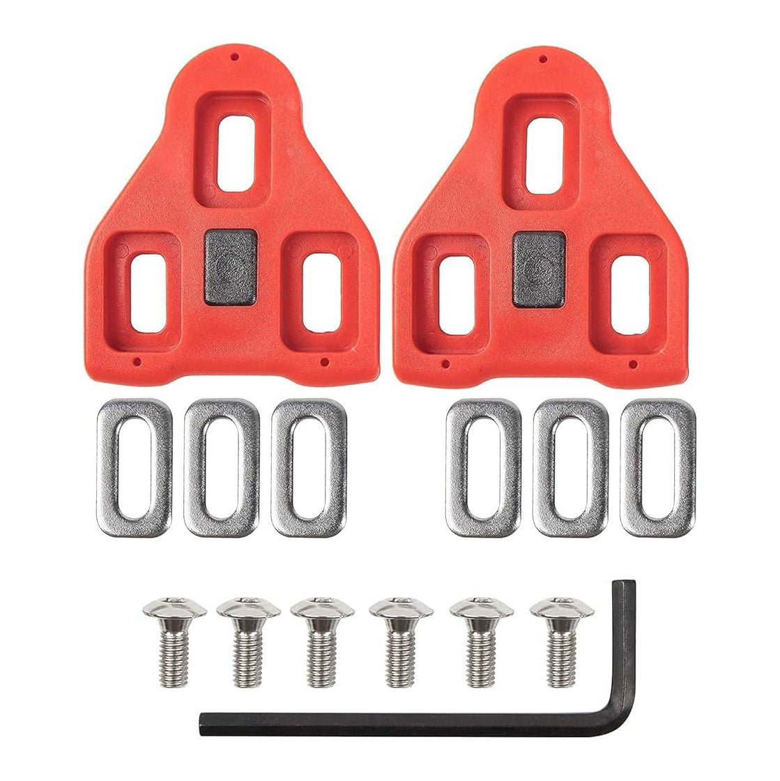 Exustar Cleats for Look Delta - 9 Degree Float (Red) | Ivanhoe Cycles