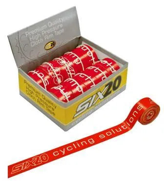 Six20 Bicycle Cloth Rim Tape Adhesive-Backed 18mm x 2 Meters Red ...