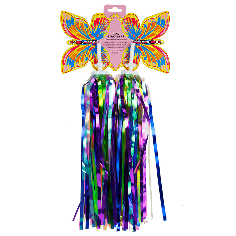 Kids Handlebar Streamers - Green/Blue/Purple | Ivanhoe Cycles